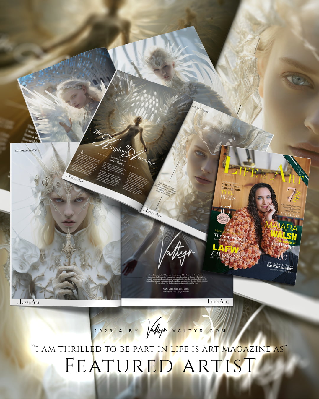 Our High Elves in "Life Is Art" Magazine - Legend of The Dark Elf